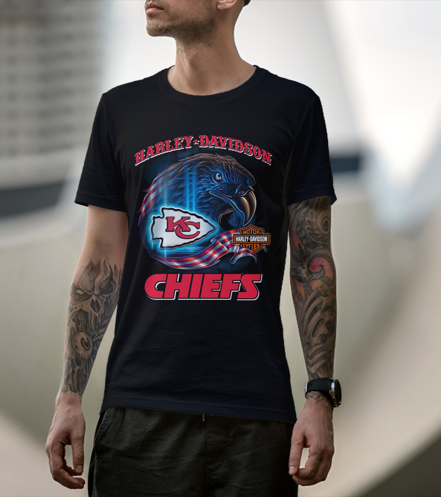 Harley Davidson Kansas City Chiefs Eagle T-Shirt