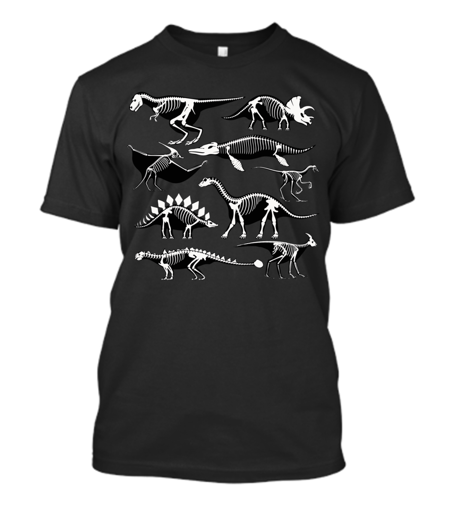 Dinosaurs Skeleton Silhouettes Compilation T-Shirt