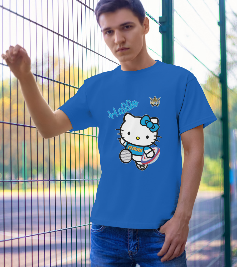 Gold Coast Titans Hello Kitty Rugby NRL1006 Fan T-Shirt