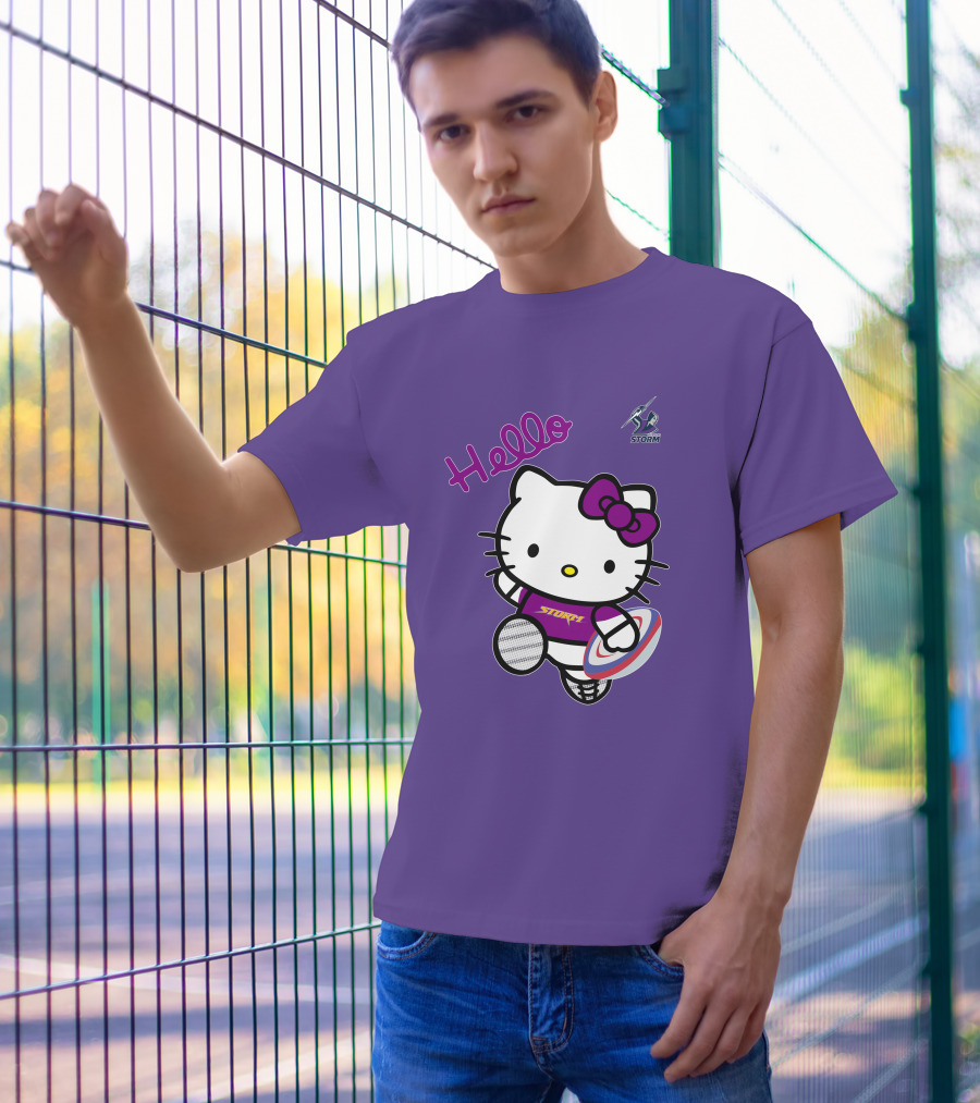 Melbourne Storm Hello Kitty Rugby T-Shirt