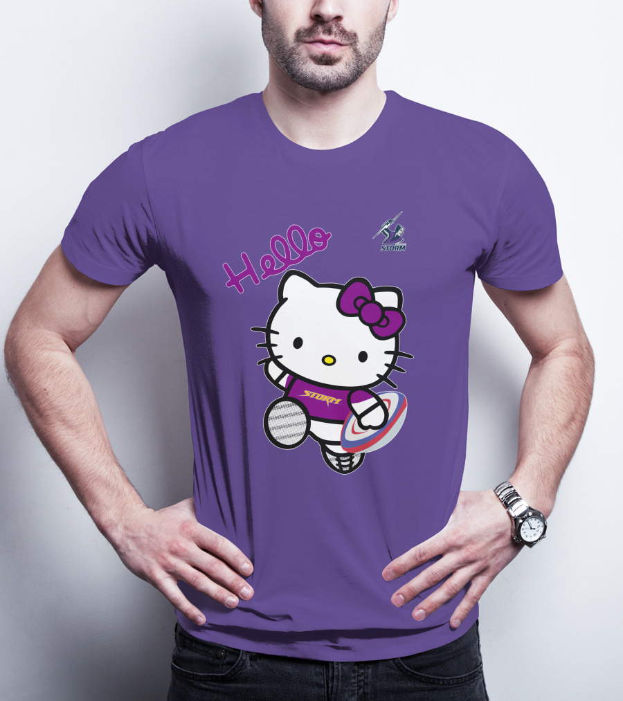 Melbourne Storm Hello Kitty Rugby T-Shirt