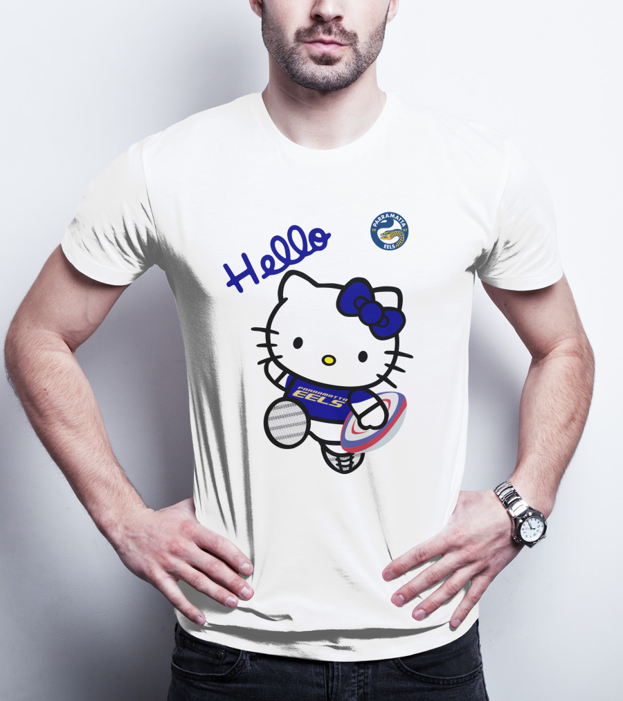 Hello Parramatta Eels Hello Kitty NRL1012 T-Shirt