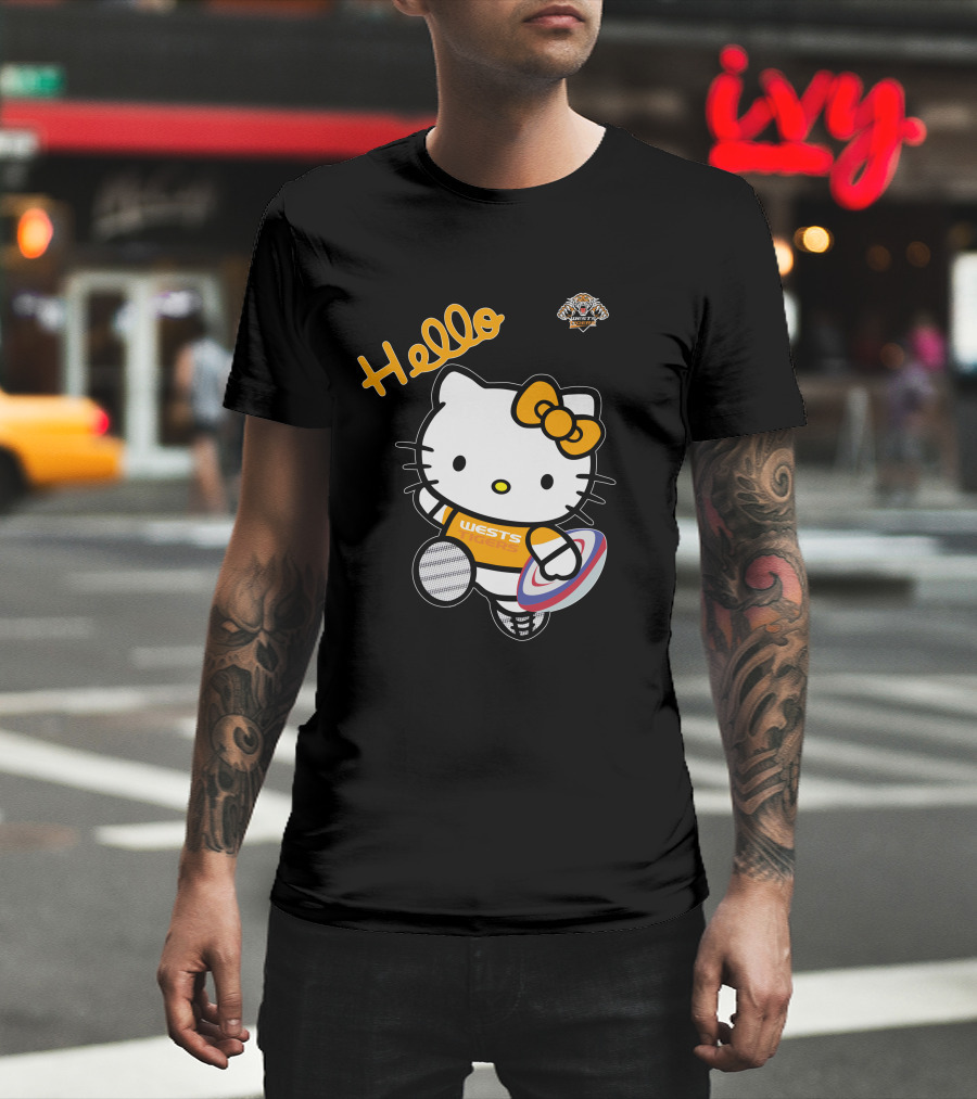 Wests Tigers Hello Kitty Rugby T-Shirt