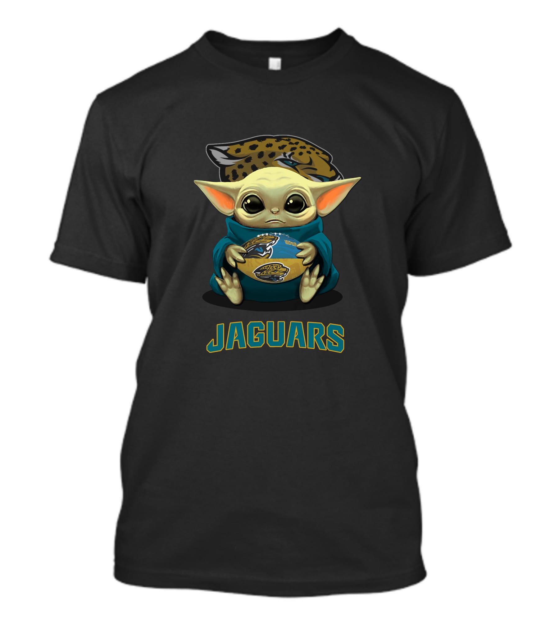 Jacksonville Jaguars Baby Yoda Jaguars Football Fan T-Shirt