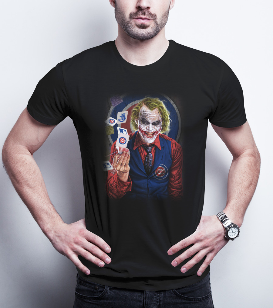 Chicago Cubs Joker Playing Cards Juggling Scene T-Shirt