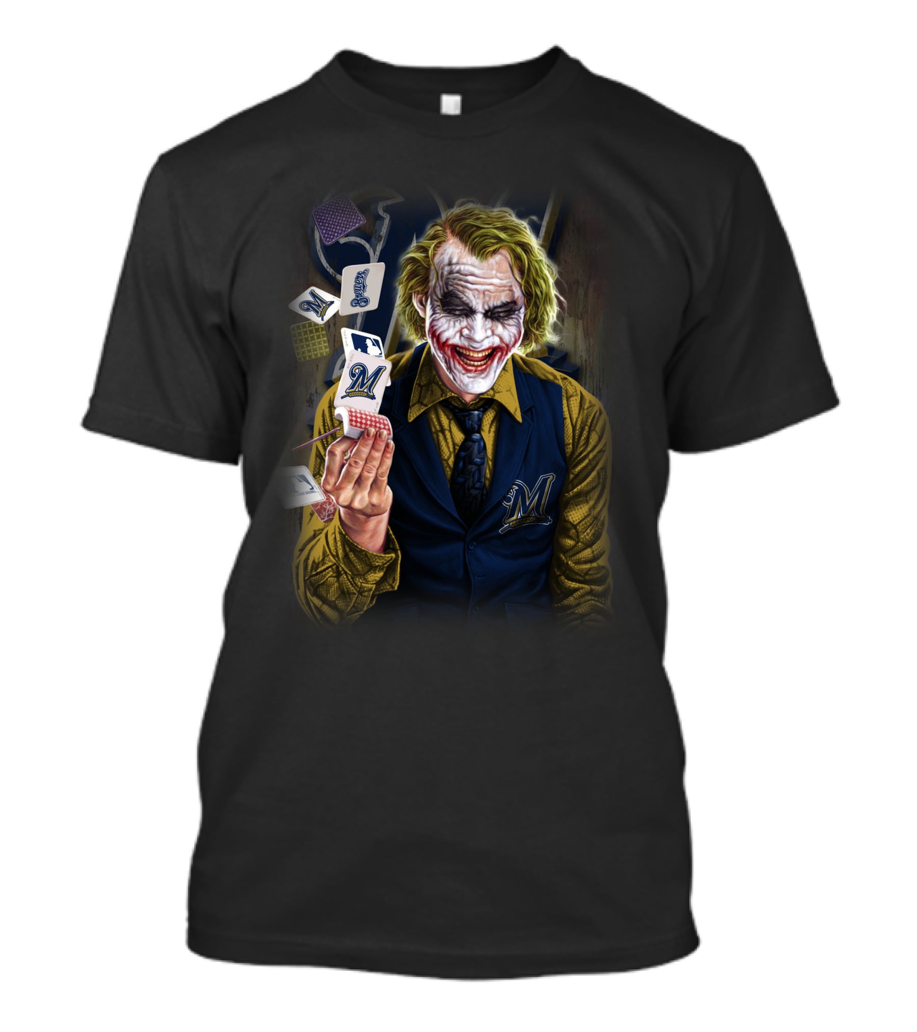 Milwaukee Brewers Joker Card Playing Concept T-Shirt