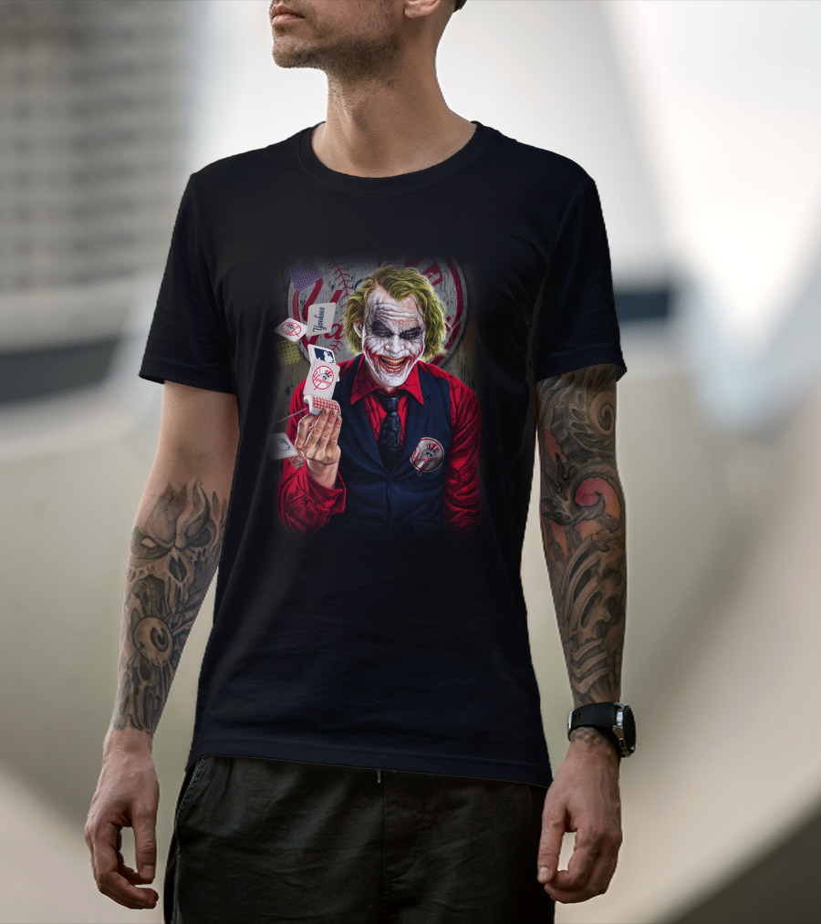 New York Yankees Joker Playing Cards Baseball Mashup T-Shirt