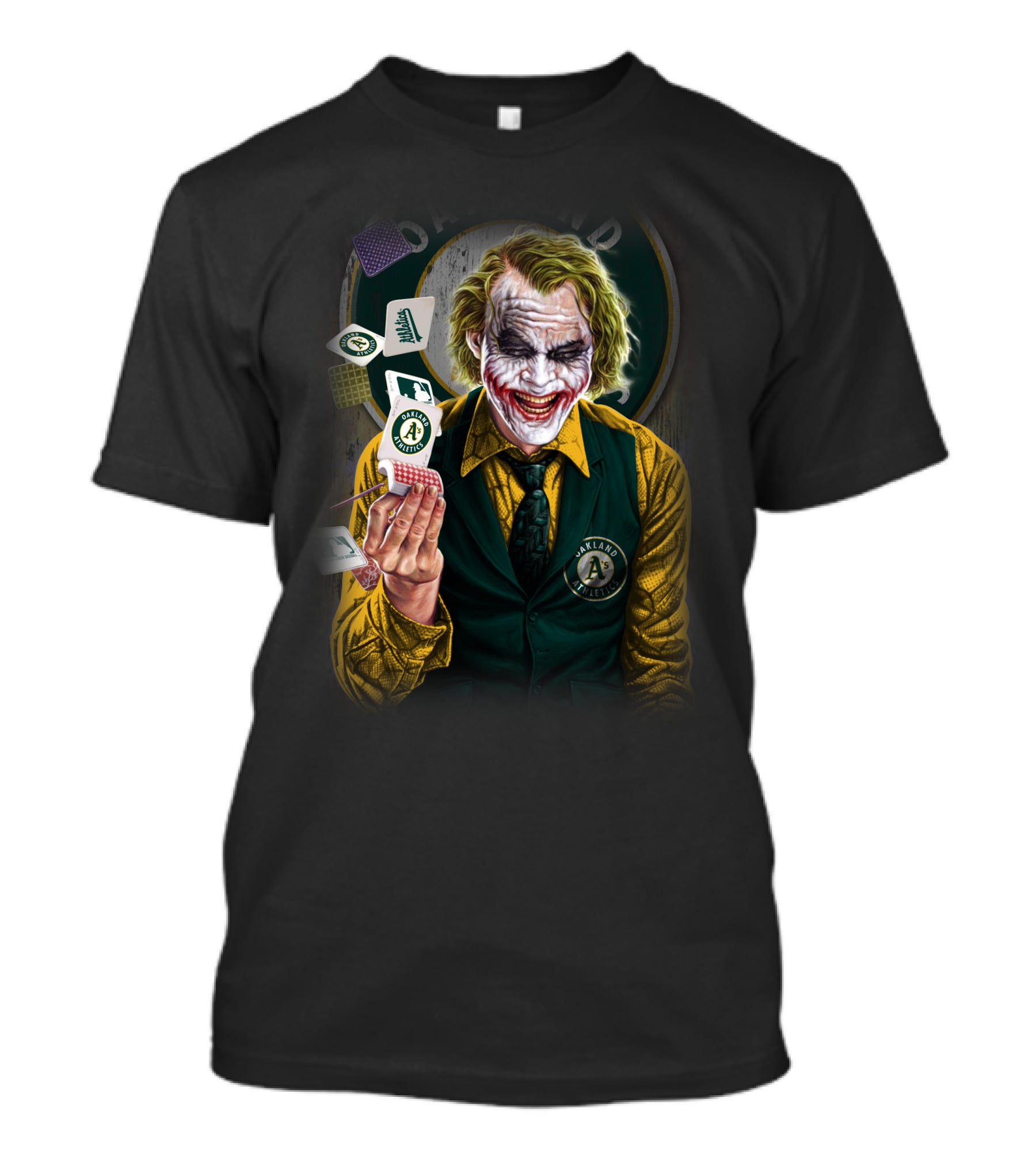 Oakland Athletics Joker Playing Cards T-Shirt
