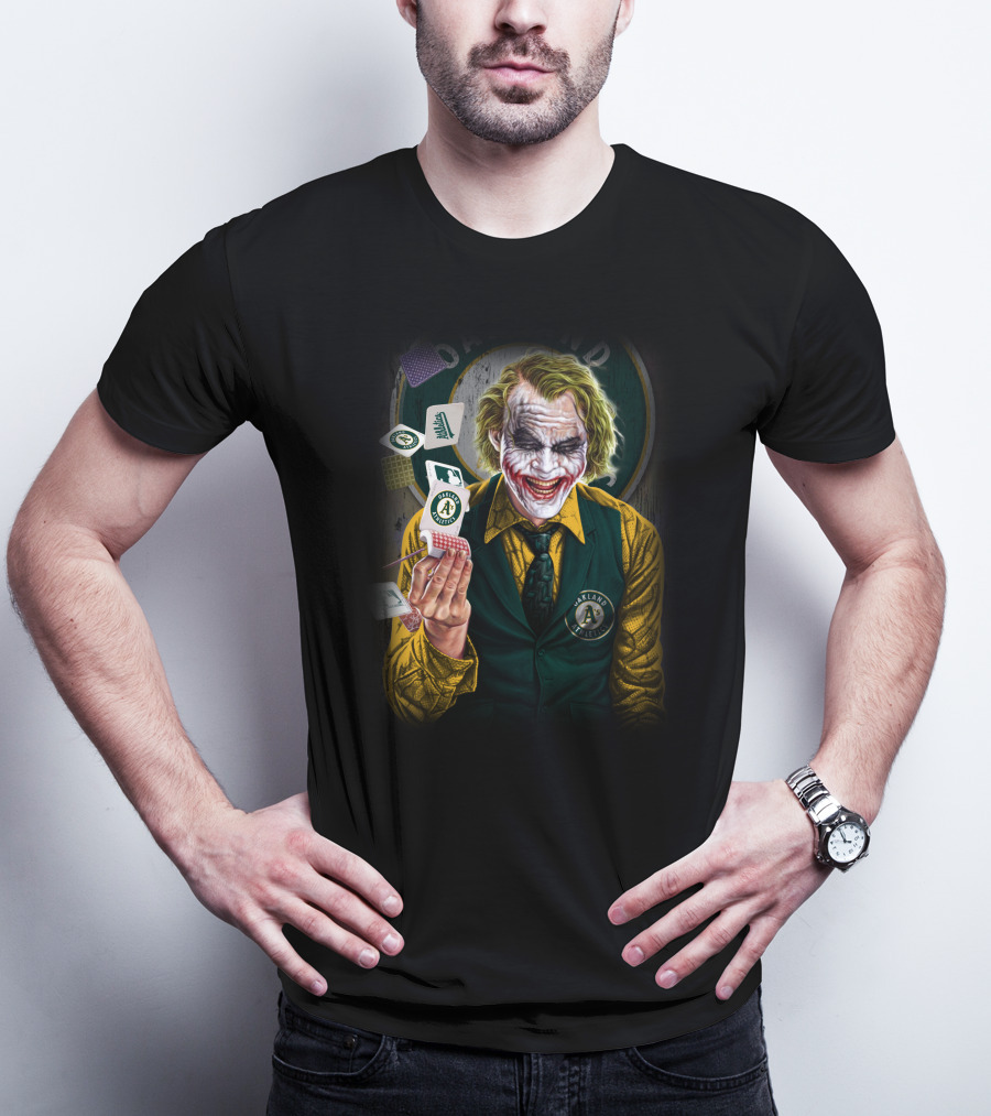 Oakland Athletics Joker Playing Cards T-Shirt