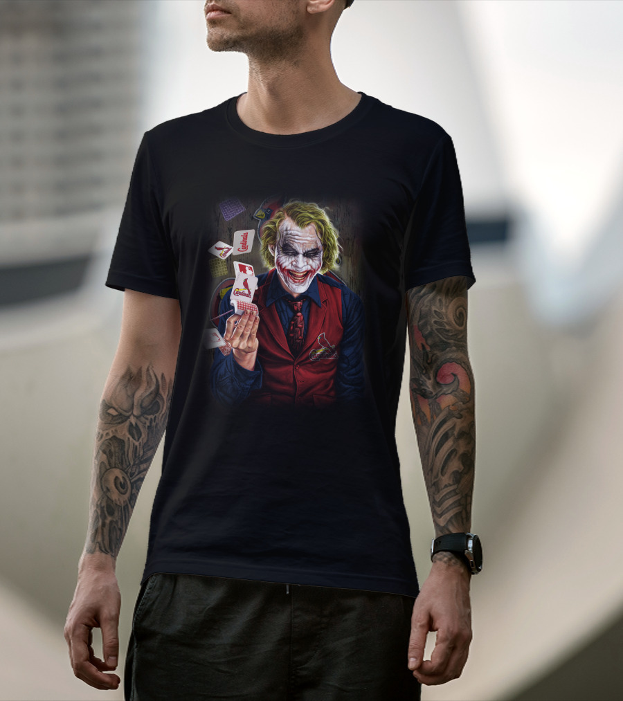 St Louis Cardinals Joker Playing Cards T-Shirt