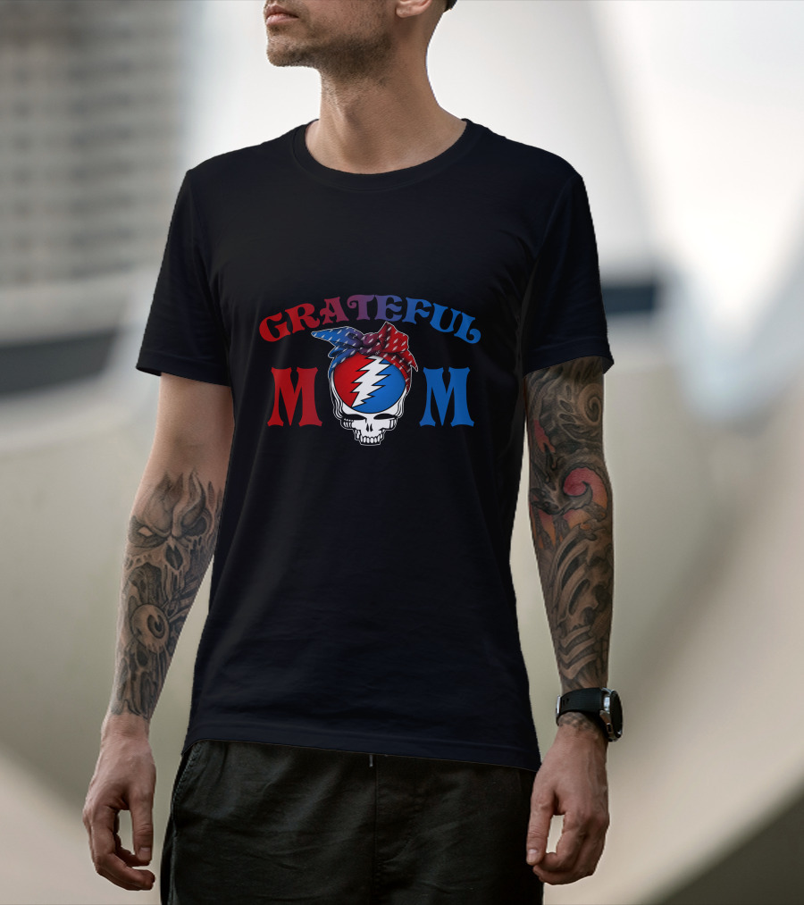 Grateful Dead Steal Your Face Skull Grateful Mom T-Shirt