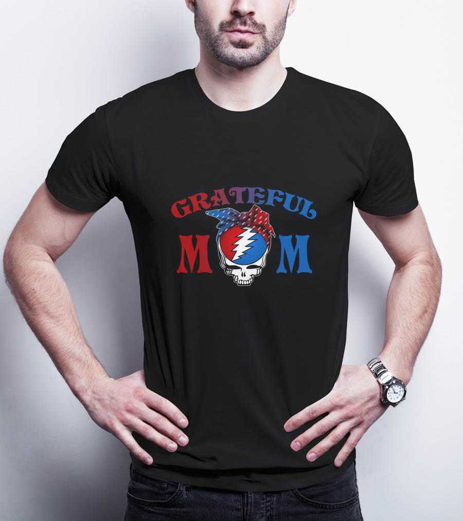 Grateful Dead Steal Your Face Skull Grateful Mom T-Shirt