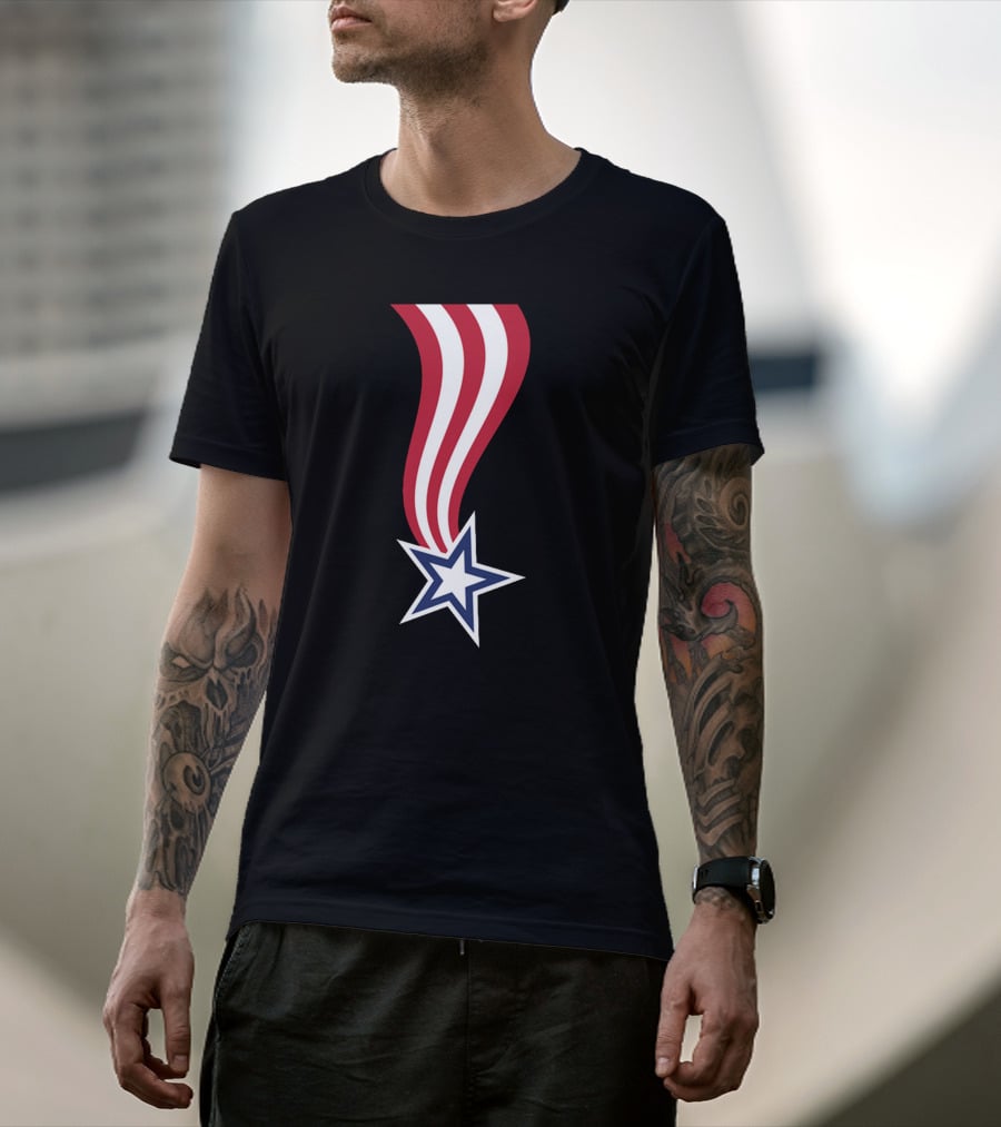 All American Flag Ribbon Star T-Shirt