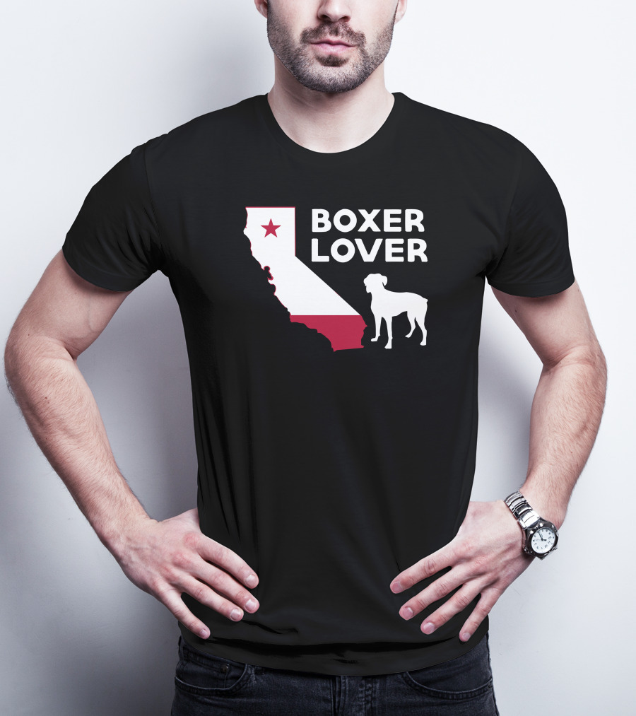 California Boxer Dog Enthusiast T-Shirt
