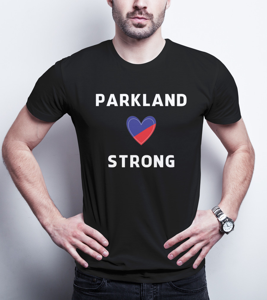 Parkland Strong Red And Blue Heart T-Shirt