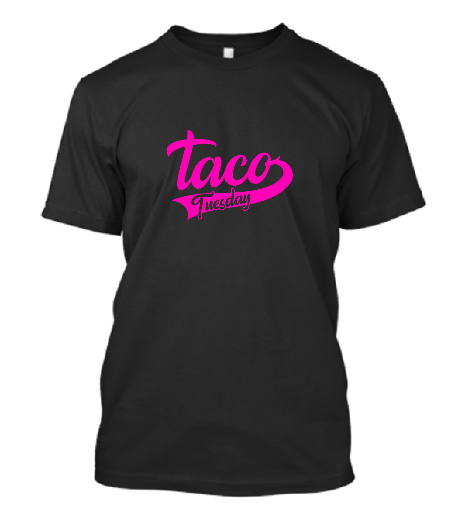 Taco Tuesday Pink Text Logo Bold Script T-Shirt