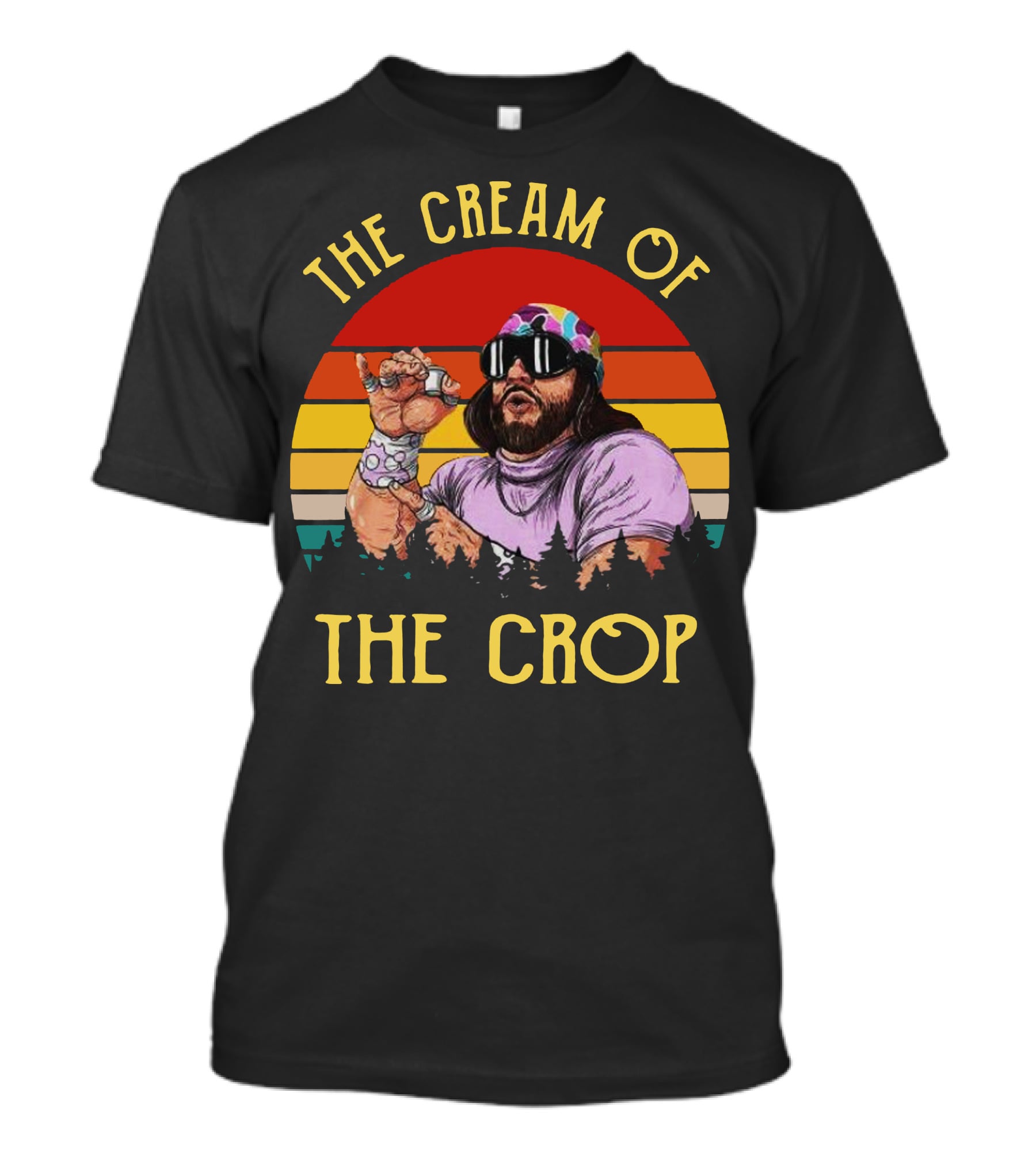 Randy Savage The Cream Of The Crop Retro Style Sunset T-Shirt