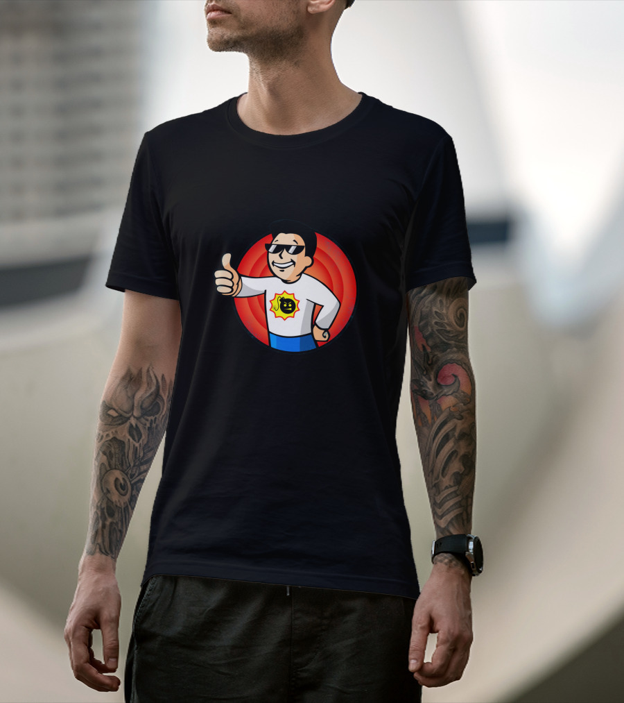 Serious Sam Thumbs Up Vault Boy Mashup T-Shirt