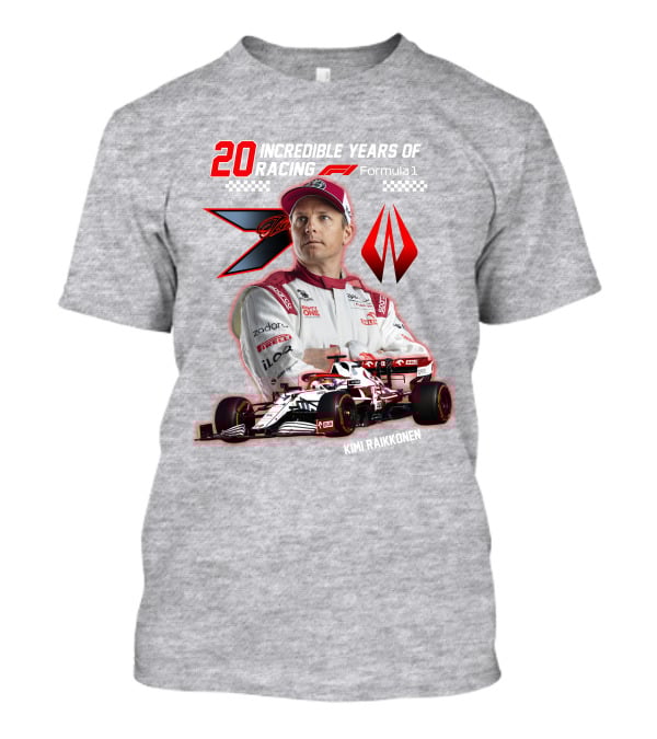 20 Incredible Years Of Racing Kimi Räikkönen Formula 1 T-Shirt