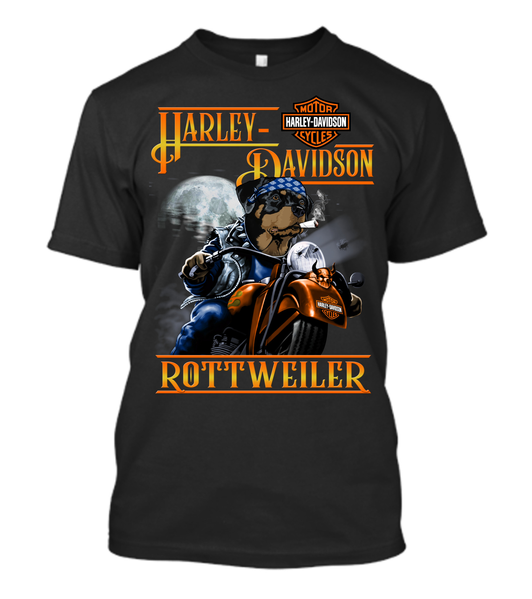 Harley Davidson Rottweiler Motorcycle Motor Cycles T-Shirt