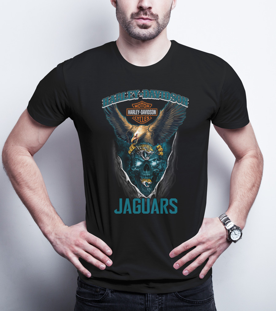 Harley Davidson Motor Cycles Jacksonville Jaguars T-Shirt