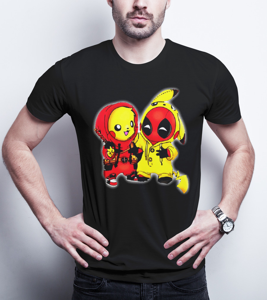 Deadpool Pikachu Mashup Costume Friendship T-Shirt