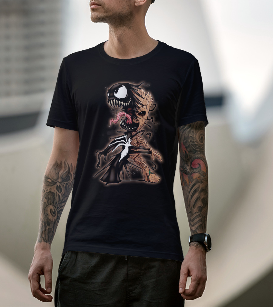 Groot Venom Mashup Symbiotic Fusion Character T-Shirt