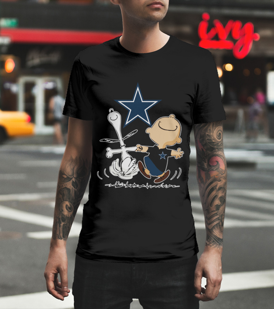 Dallas Cowboys Snoopy And Charlie Brown Dancing With Star T-Shirt