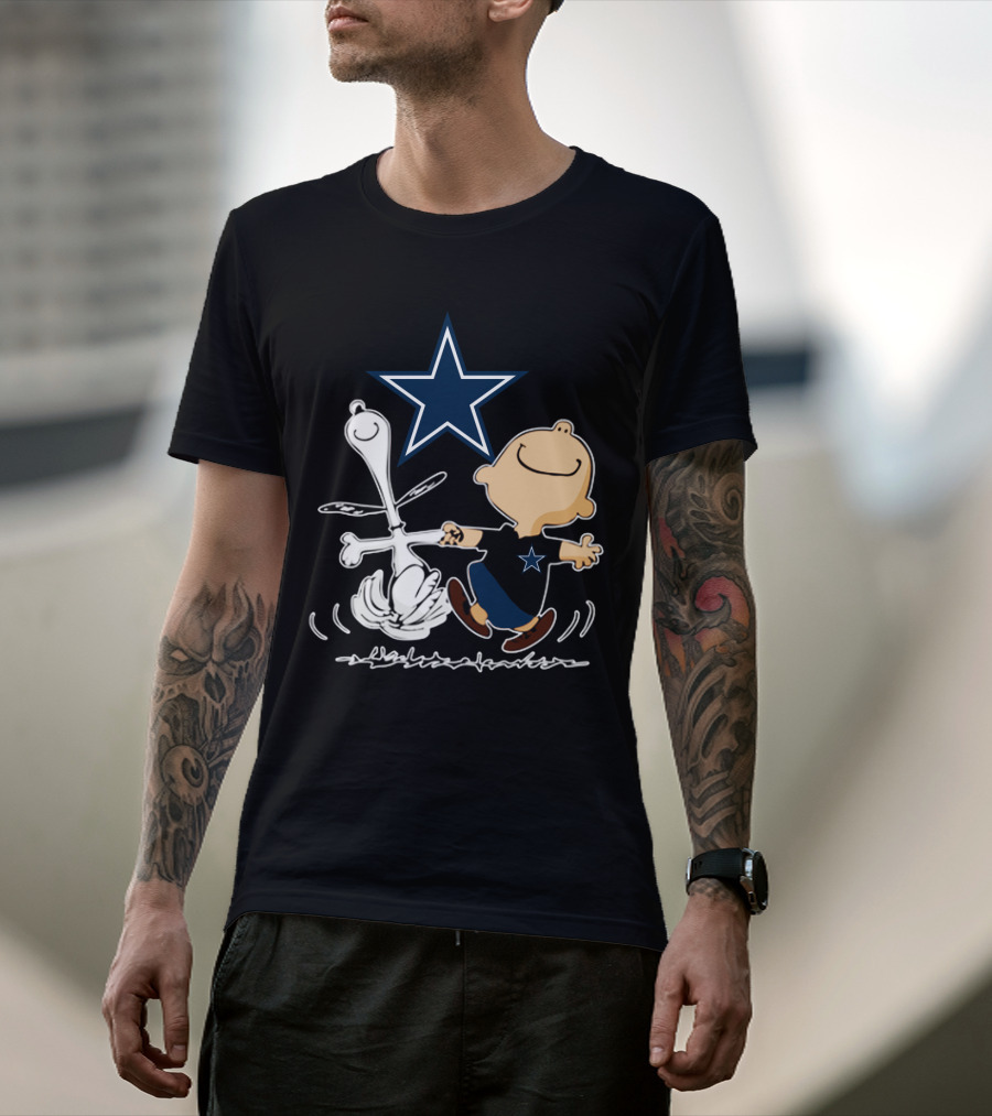 Dallas Cowboys Snoopy And Charlie Brown Dancing With Star T-Shirt