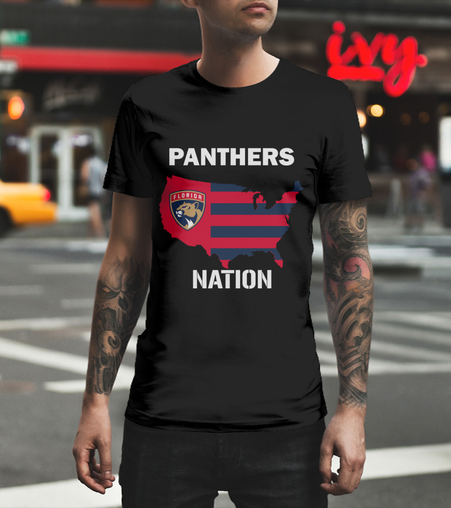 Florida Panthers Nation Map T-Shirt