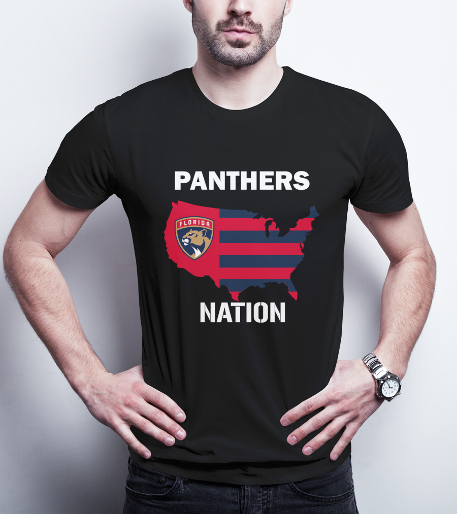 Florida Panthers Nation Map T-Shirt