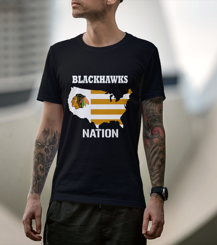 Blackhawks Nation Usa T-Shirt