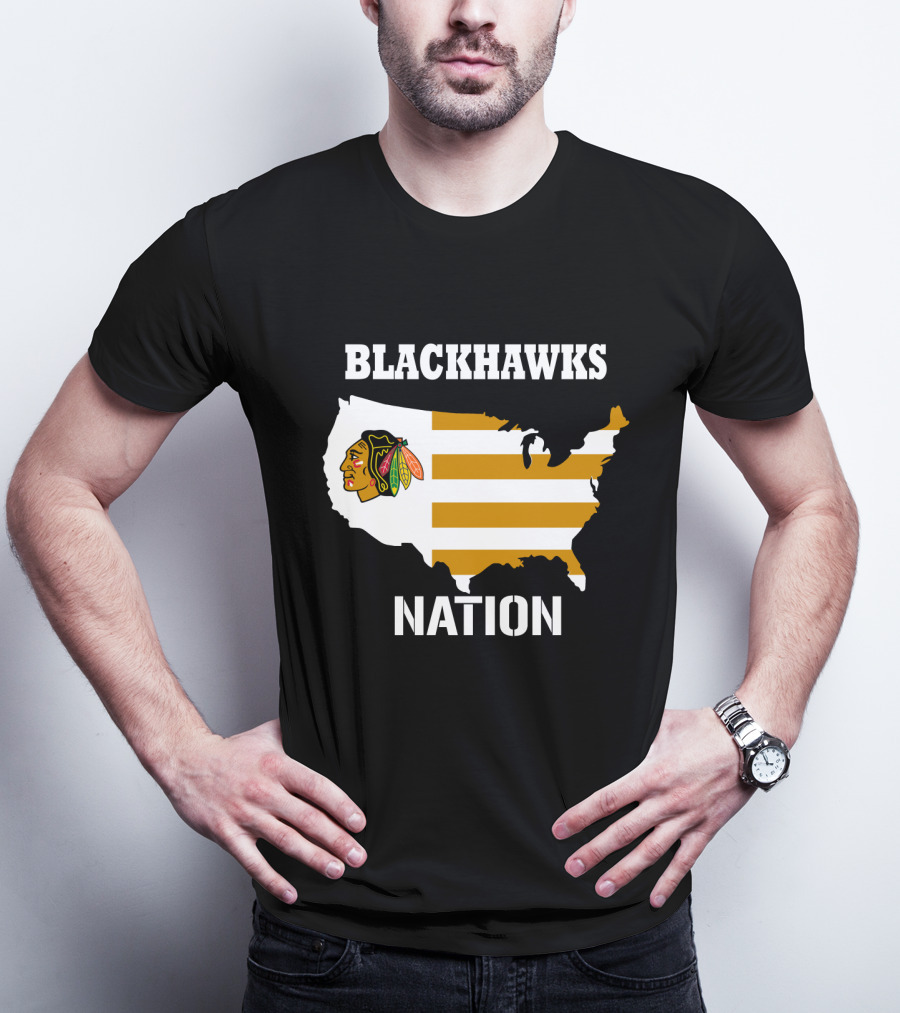 Blackhawks Nation Usa T-Shirt