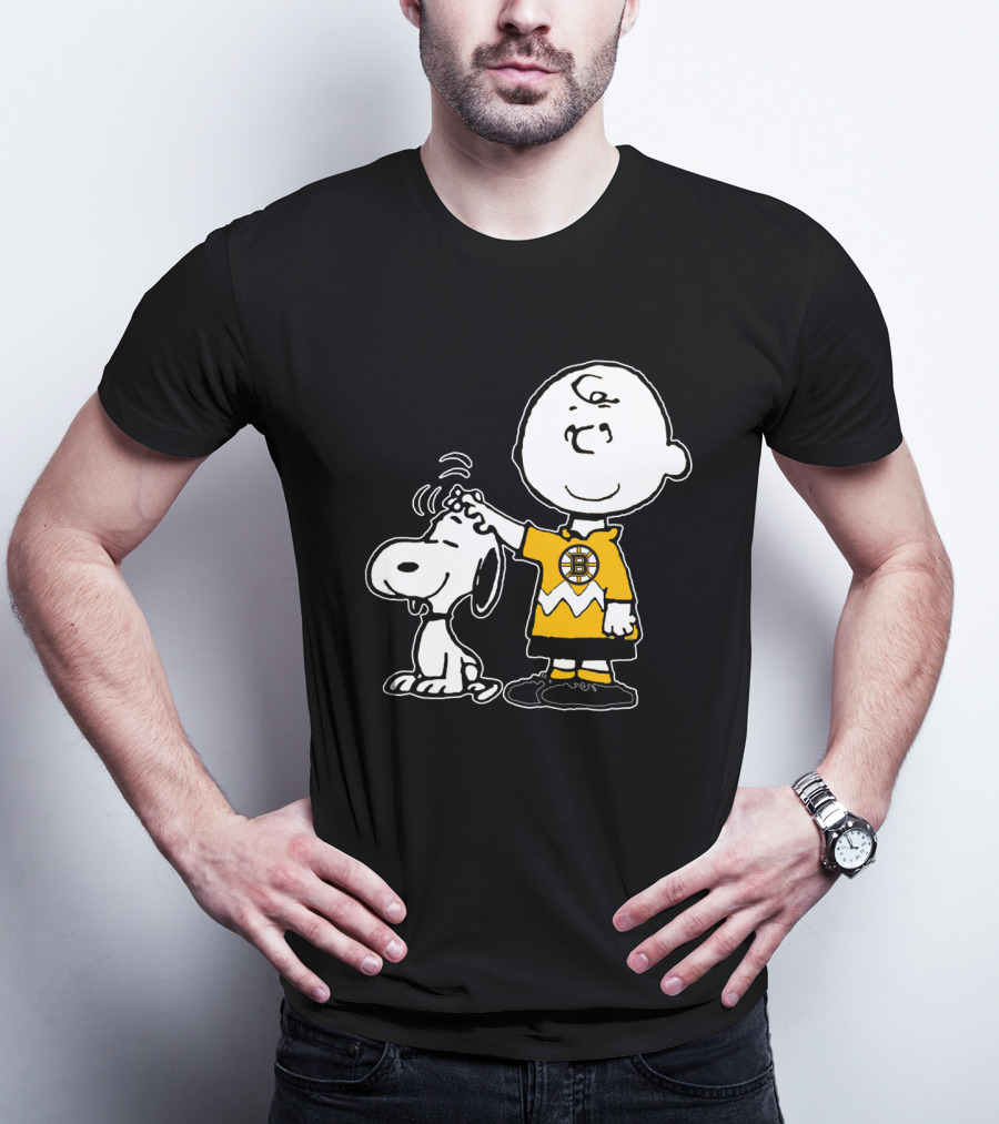 Boston Bruins Snoopy Charlie Brown Peanuts T-Shirt