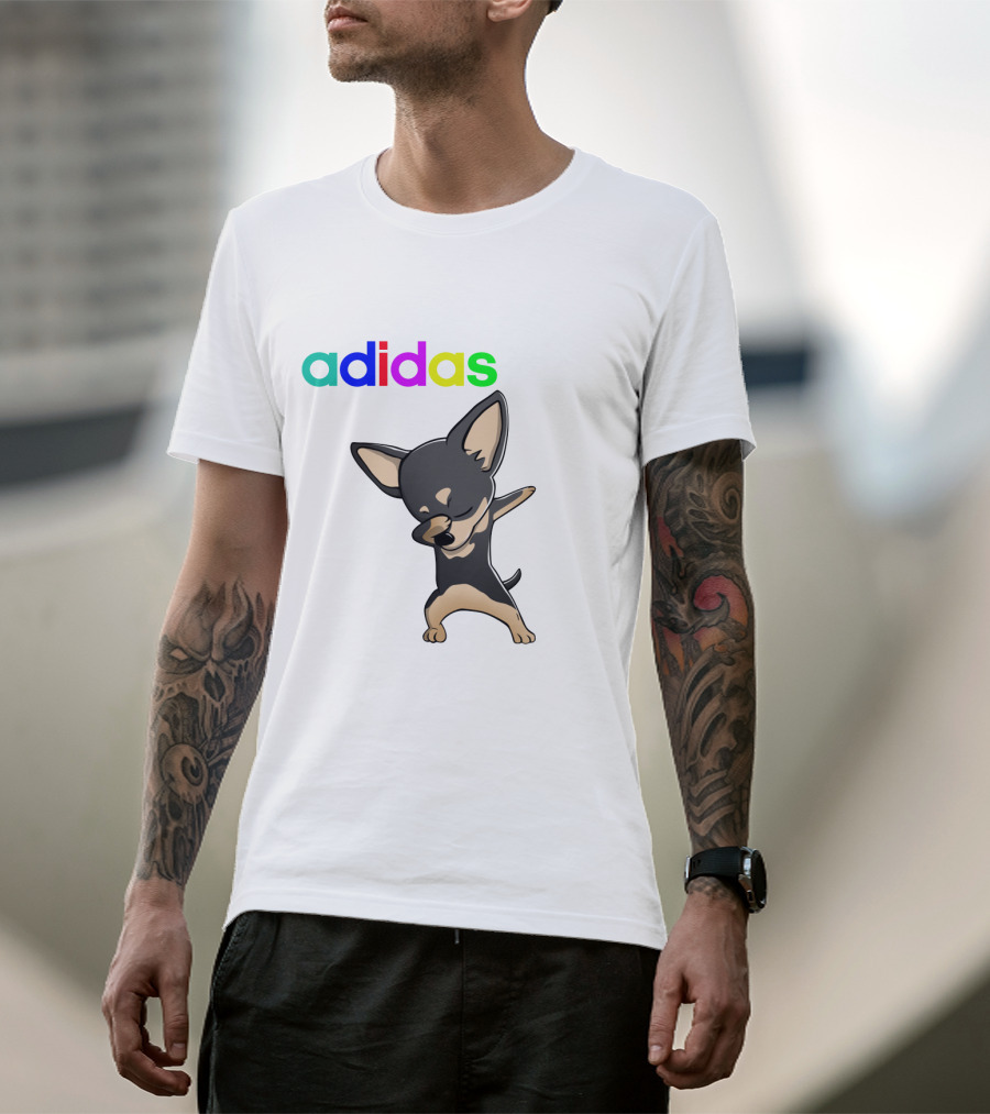 Chihuahua Black Cute Dabbing T-Shirt