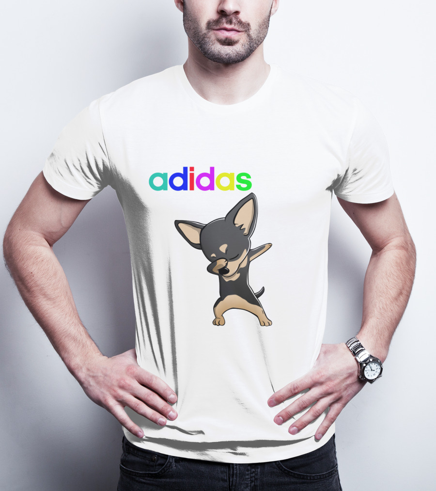 Chihuahua Black Cute Dabbing T-Shirt