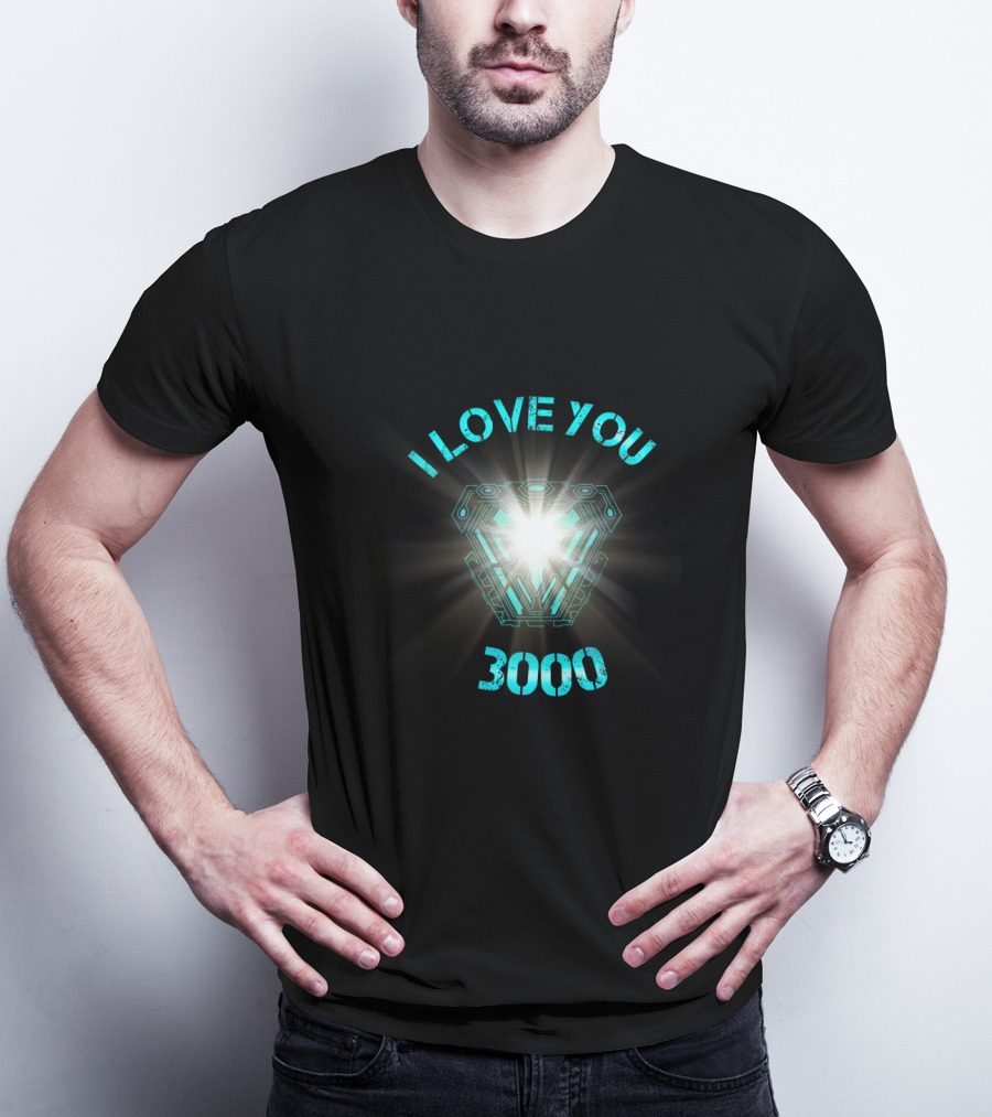 Marvel I Love You 3000 Arc Reactor Shining T-Shirt