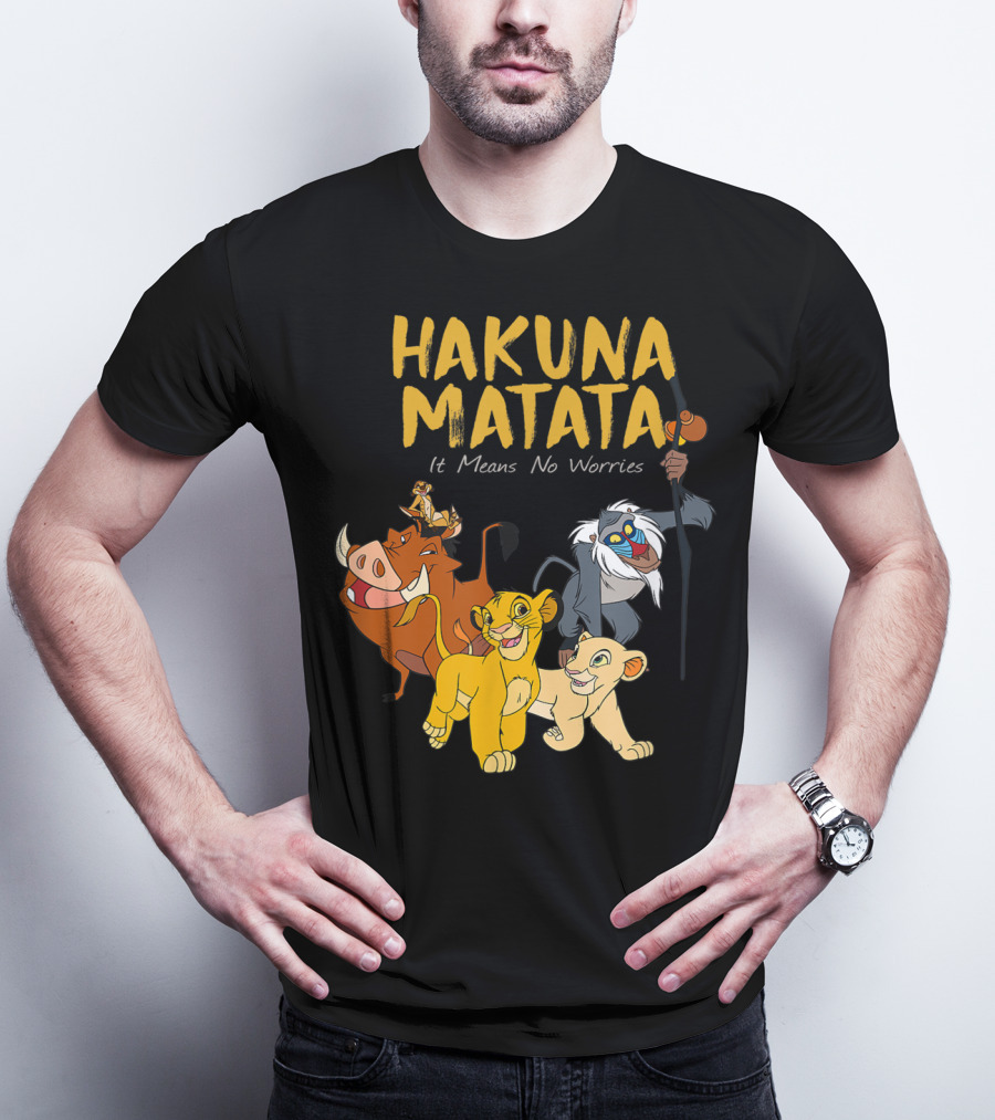Hakuna Matata It Means No Worries Disney Films T-Shirt