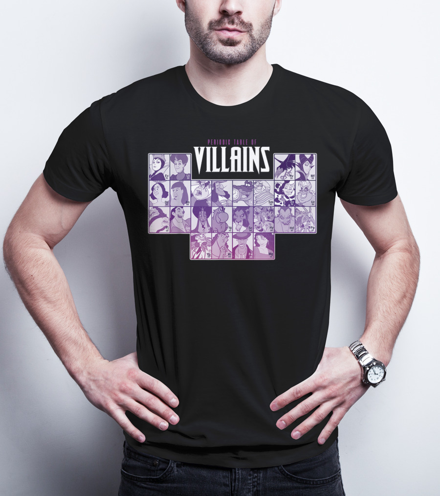 Periodic Table Of Disney Villains T-Shirt