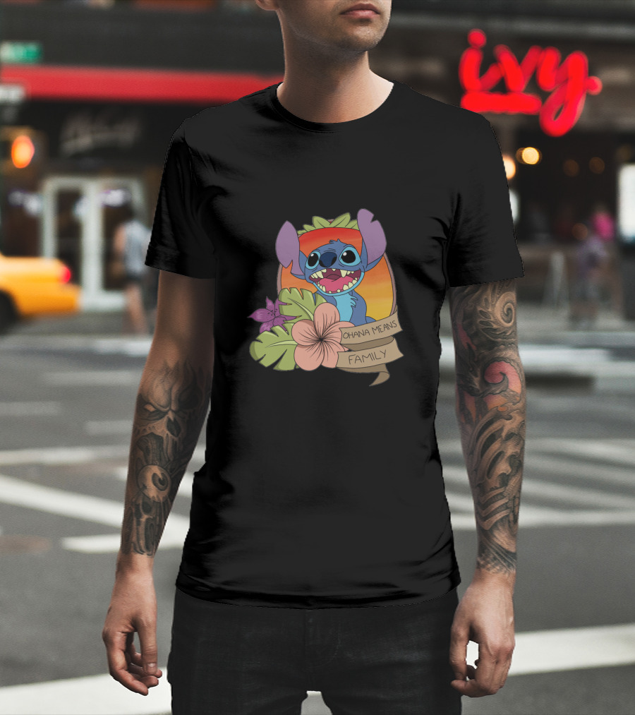 Ohana Means Family Disney Films Stitch T-Shirt