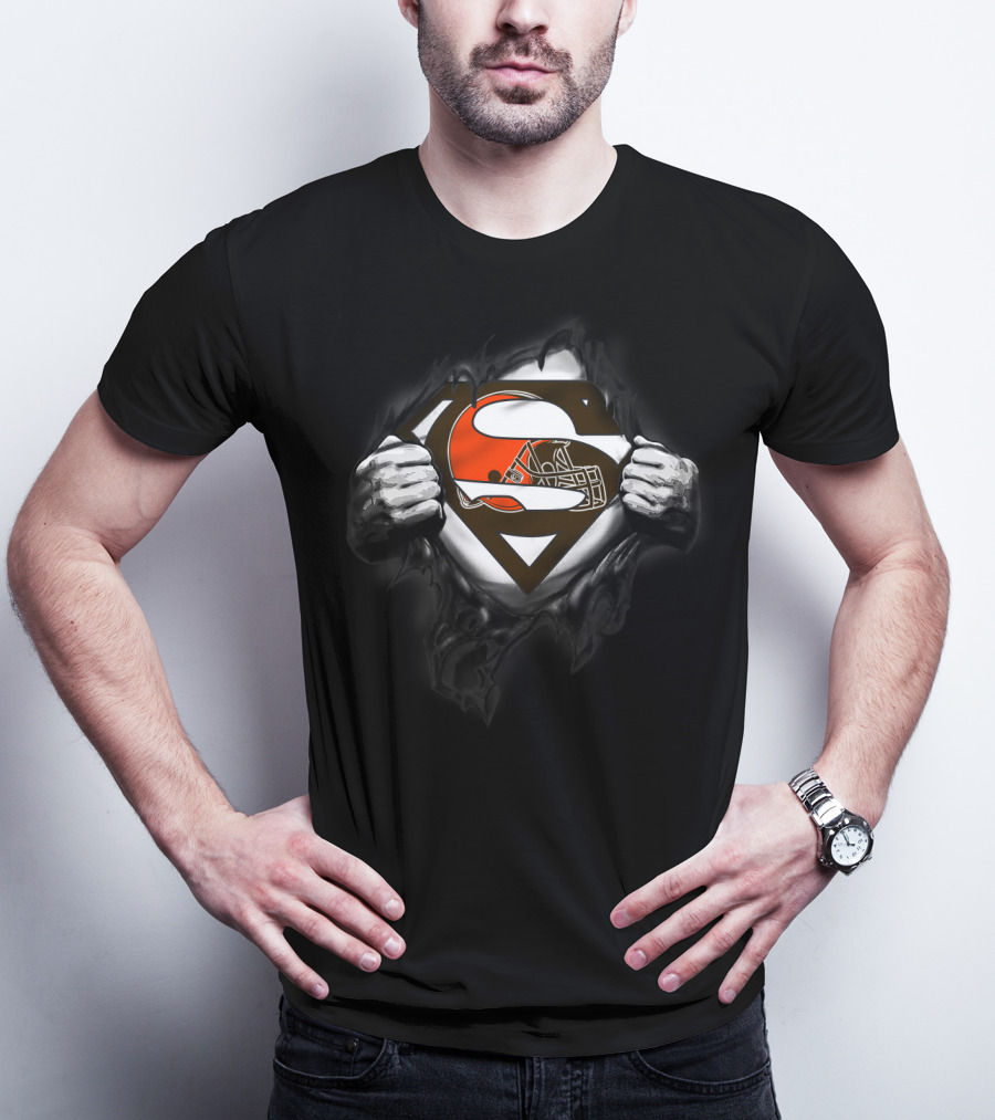 Cleveland Browns Super Hero Logo NFL Football T-Shirt
