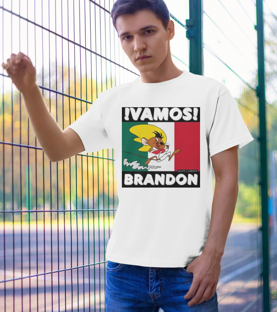 Vamos Brandon Mouse Mexican Flag T-Shirt