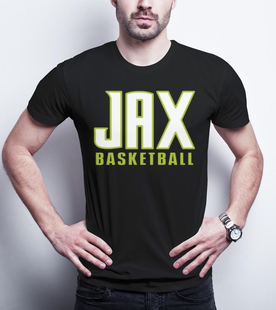Jax Basketball Bold Neon Typography T-Shirt