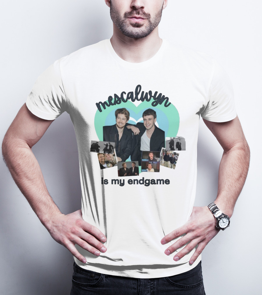Mescalwyn Is My Endgame Heart Collage With Friends And Candid Moments T-Shirt
