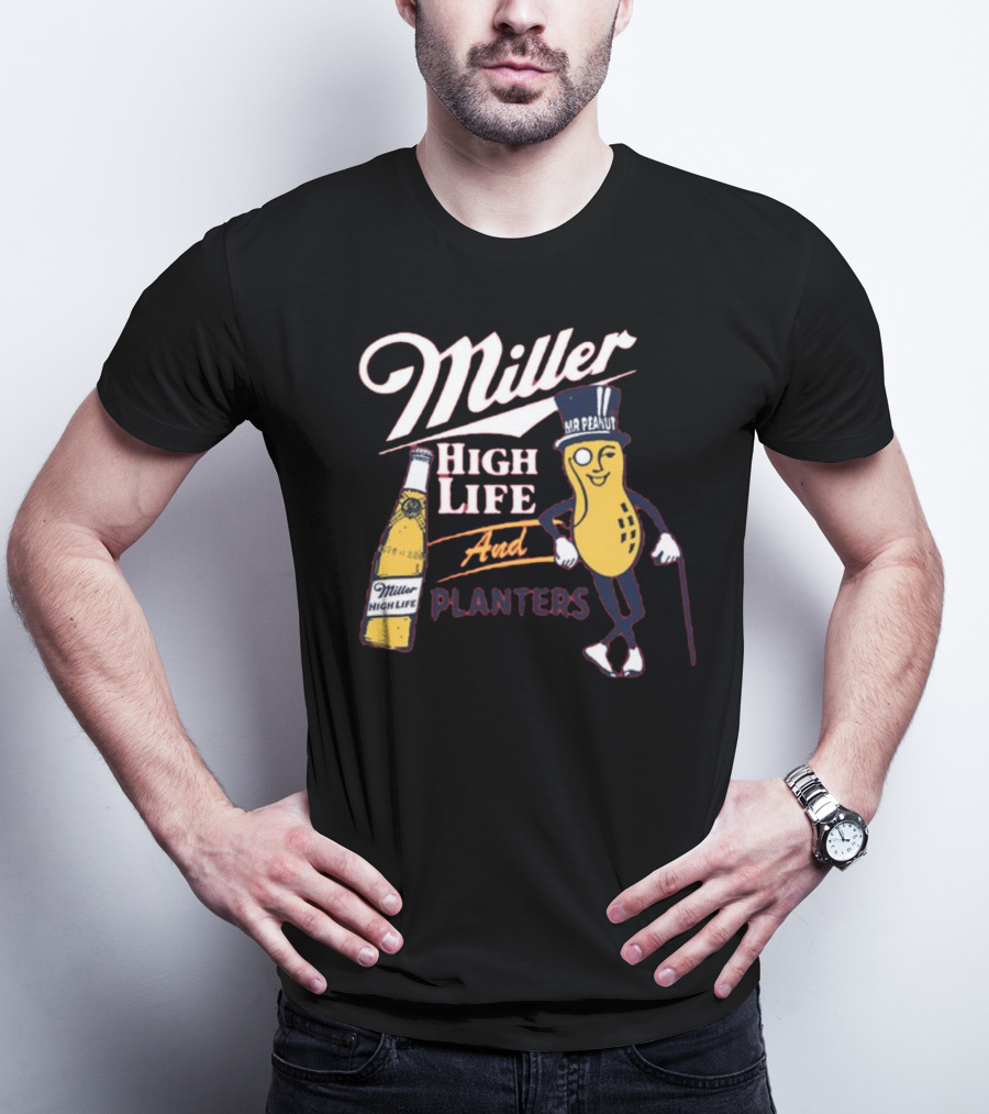 Miller High Life And Planters Mr. Peanut Collaboration T-Shirt