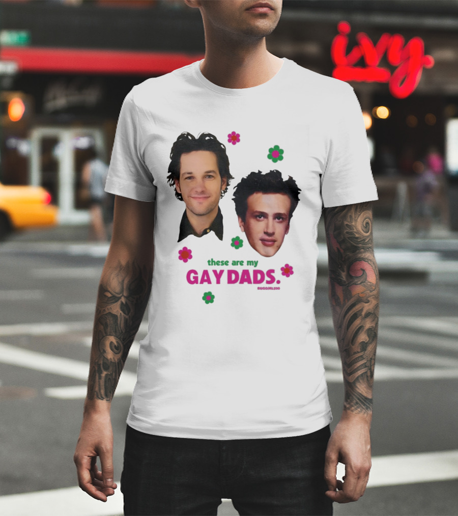 These Are My Gay Dads Flowers Nuggclub 420 T-Shirt