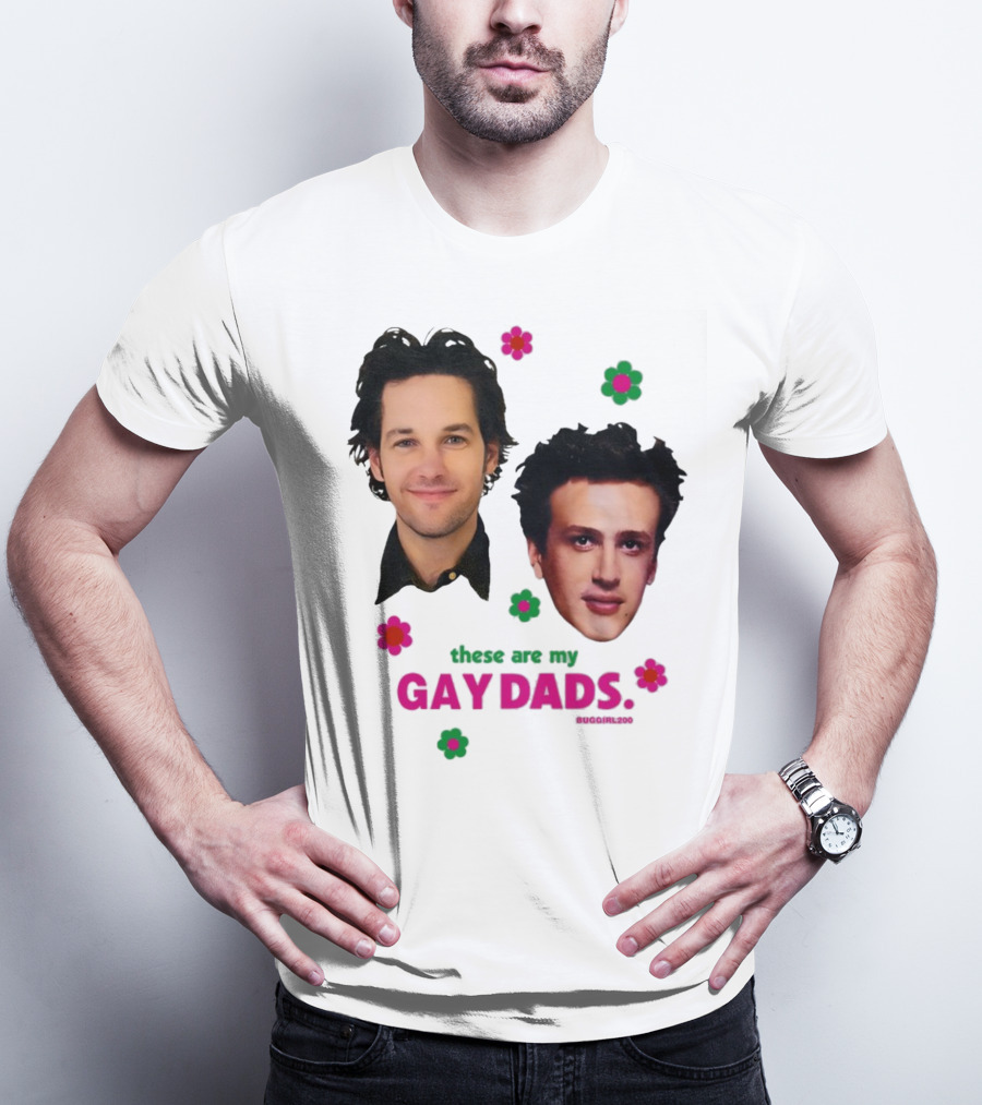 These Are My Gay Dads Flowers Nuggclub 420 T-Shirt