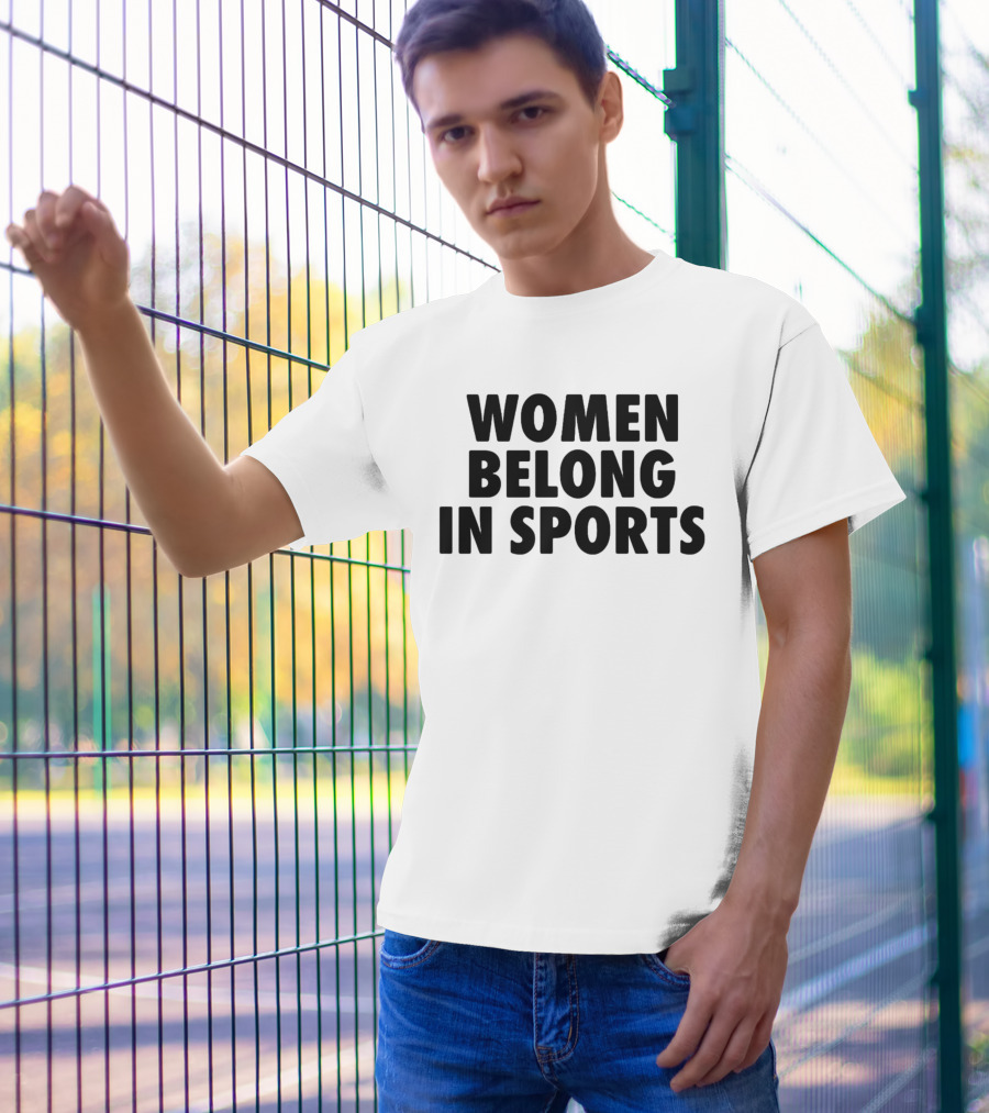 Jomboy Media Women Belong In Sports Empowerment Message T-Shirt