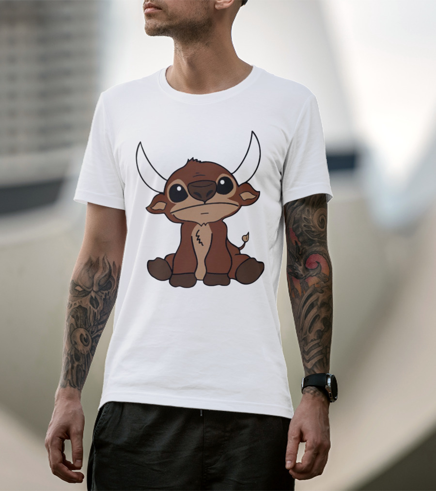 26Shirts Stitch Buffalo Cute Cartoon Buffalo Image T-Shirt