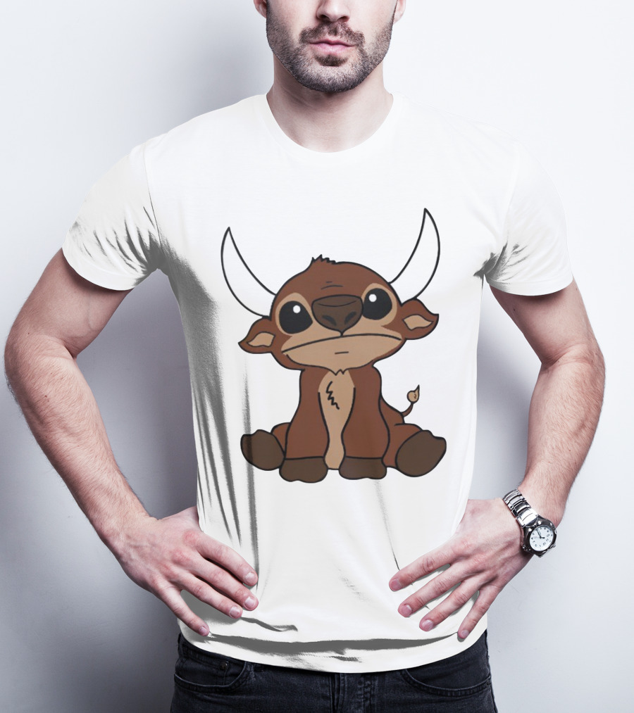 26Shirts Stitch Buffalo Cute Cartoon Buffalo Image T-Shirt